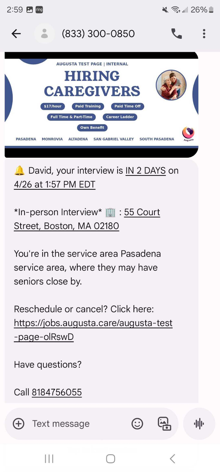 How Interview Reminders Work for Applicants – Augusta